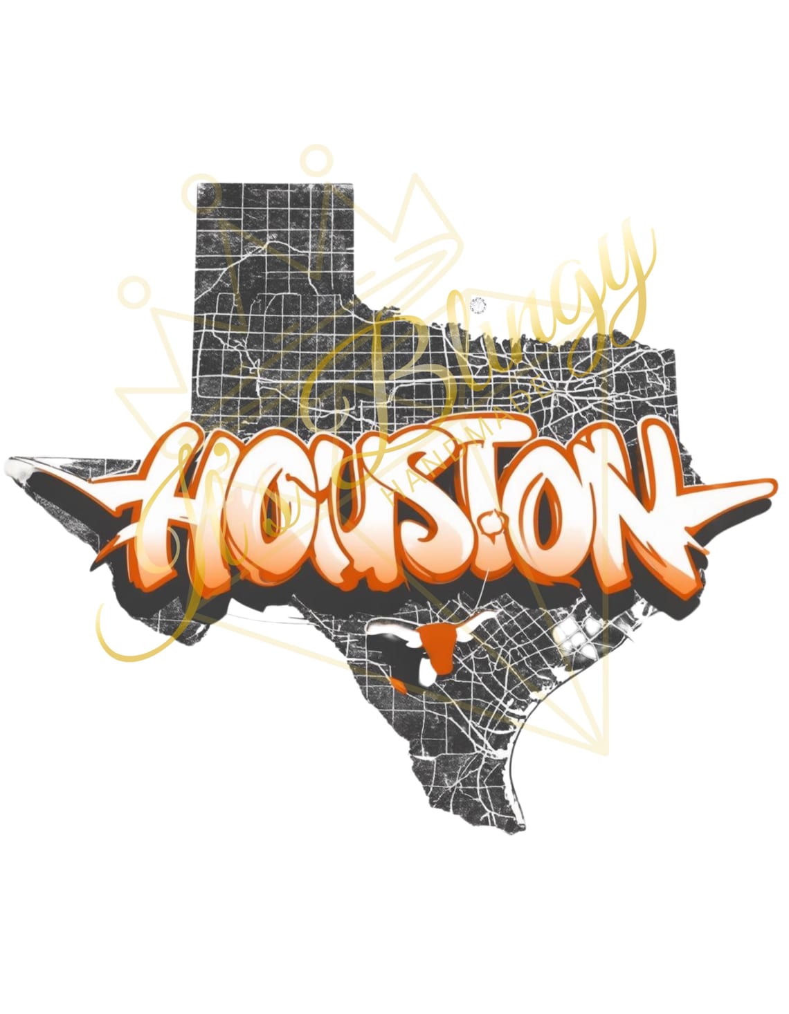 Houston Digital Art T-shirt Design - Etsy