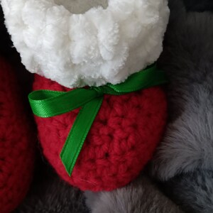 Red Christmas Holiday Baby Booties - Etsy