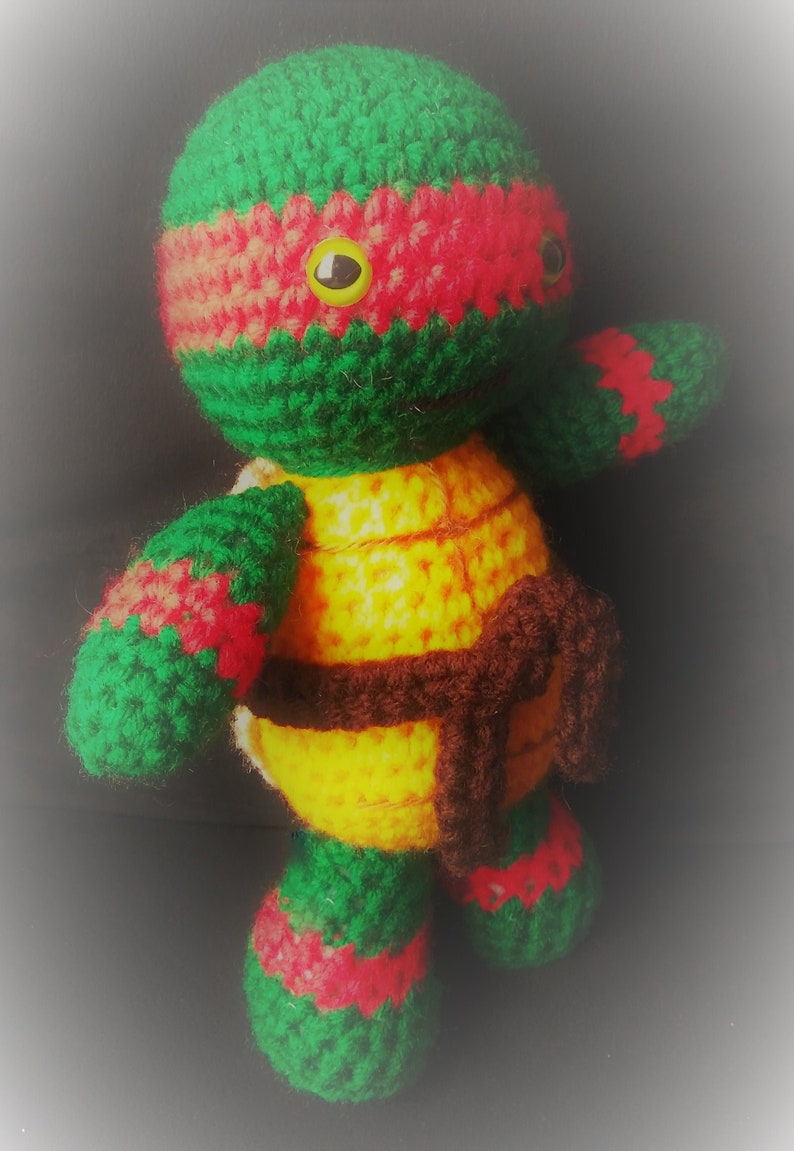 Handmade Crocheted Raphael Teenage Mutant Ninja Turtle Plushie - Etsy ...