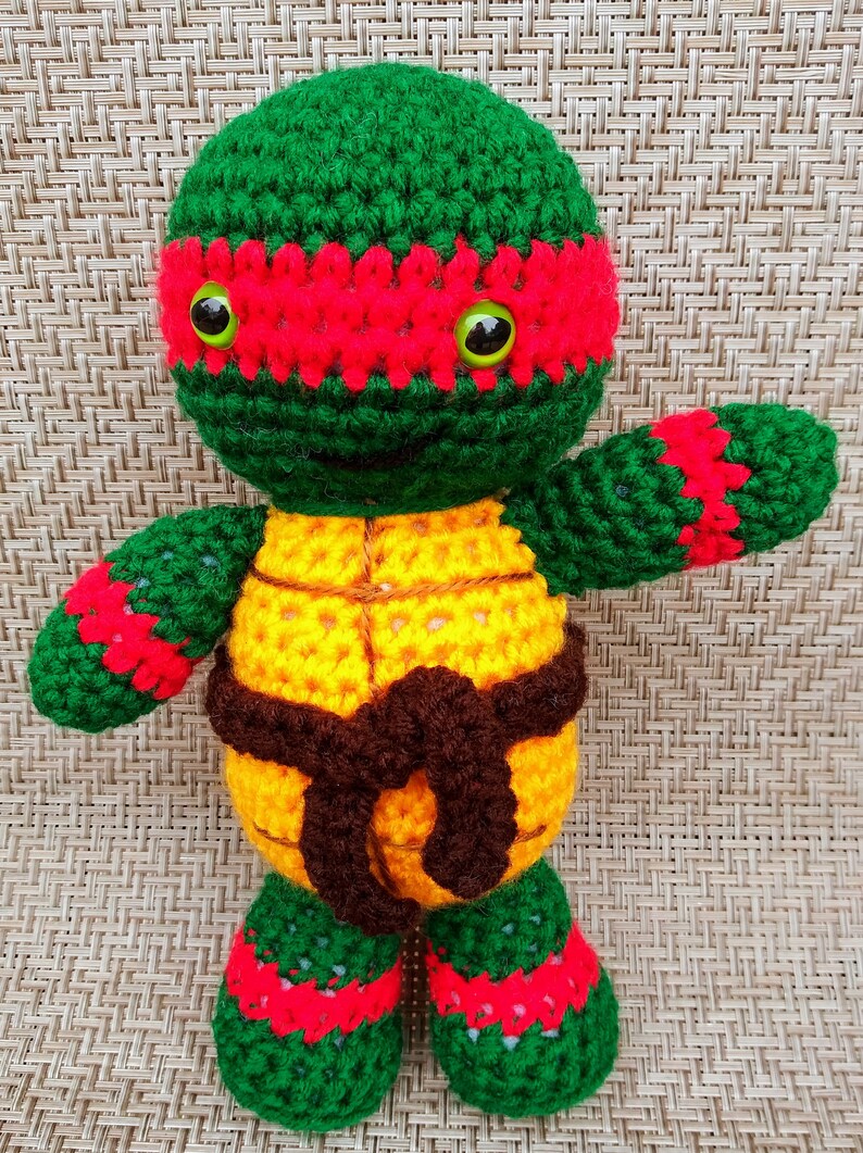 Handmade Crocheted Raphael Teenage Mutant Ninja Turtle Plushie - Etsy ...