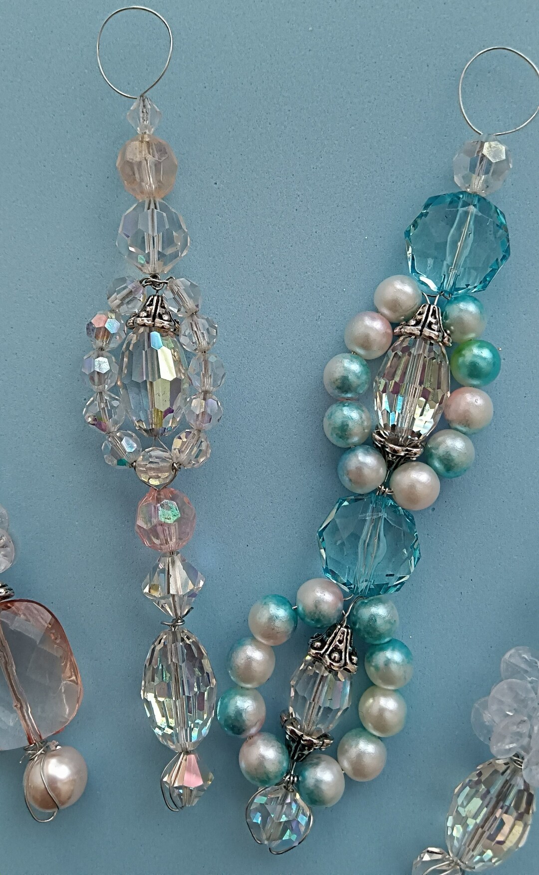 Handmade Icicle Bead Ornament Set of 4 - Etsy