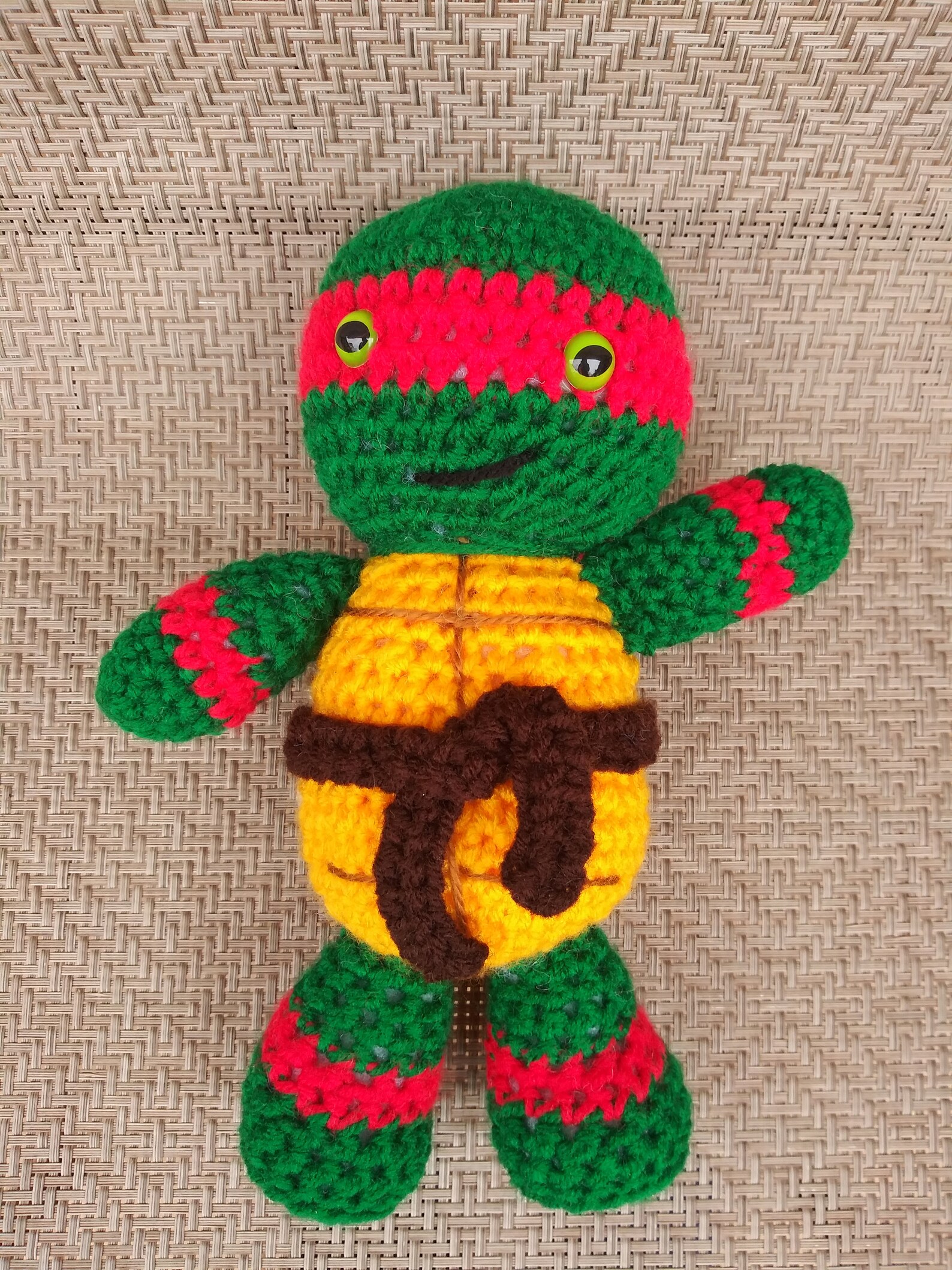 Handmade Crocheted Raphael Teenage Mutant Ninja Turtle Plushie - Etsy ...