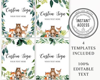 Woodland sign | Etsy