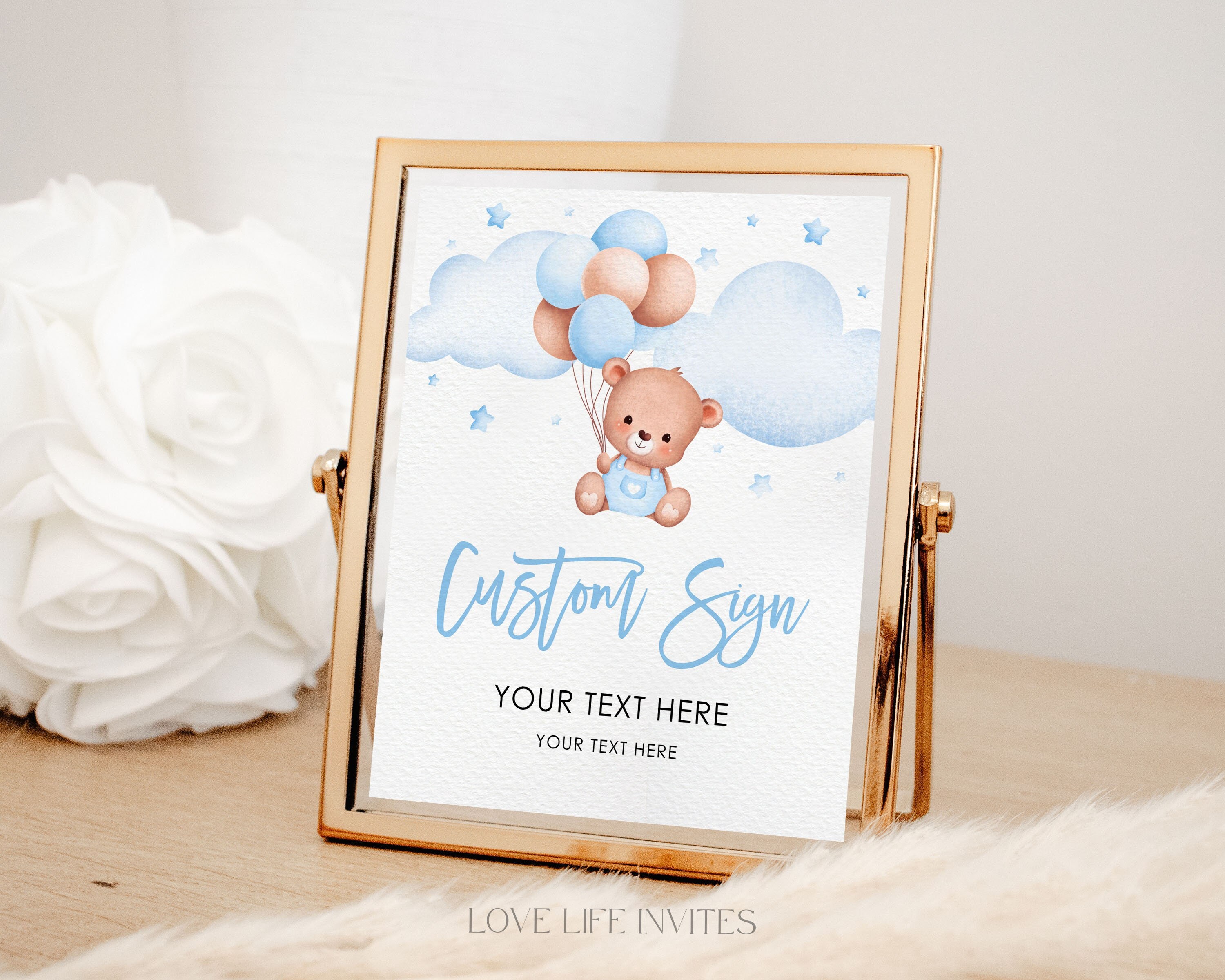 Bear Baby Shower Sign, Teddy Bear Baby Shower Poster, Baby Bear Baby ...