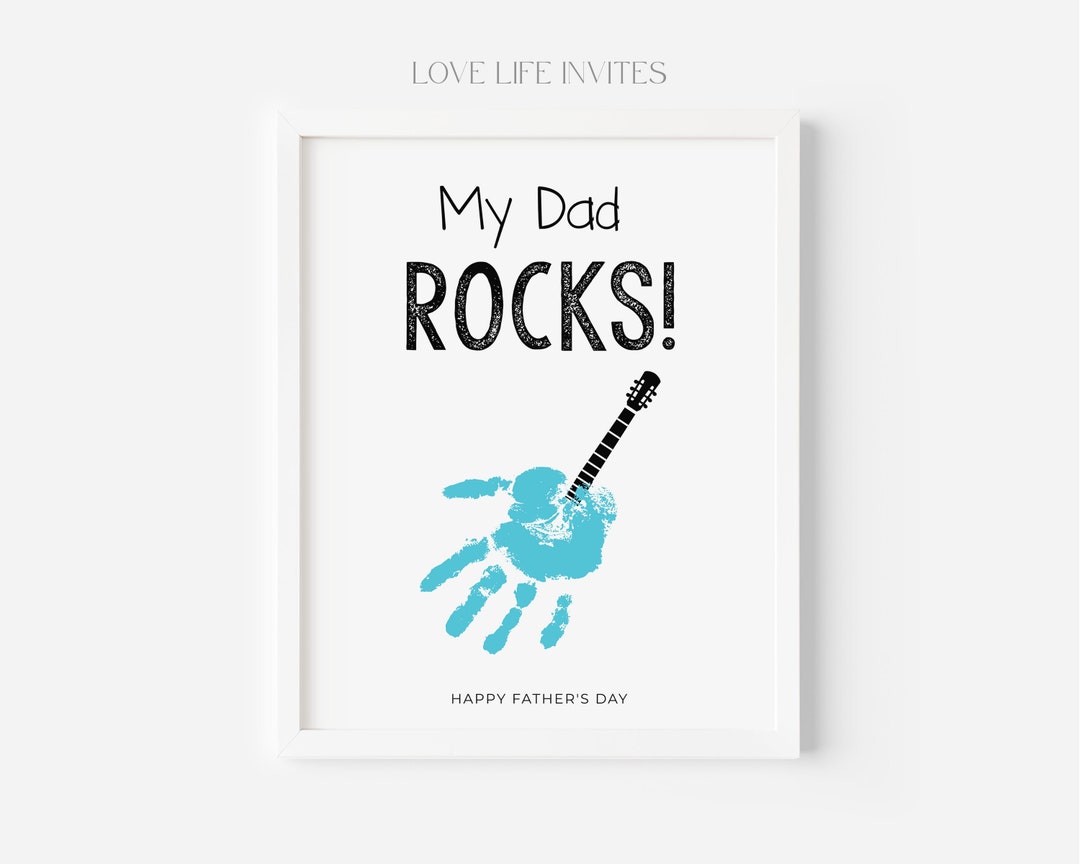 Father's Day Handprint, Gift for Dad, Personalized Father's Day Gift ...