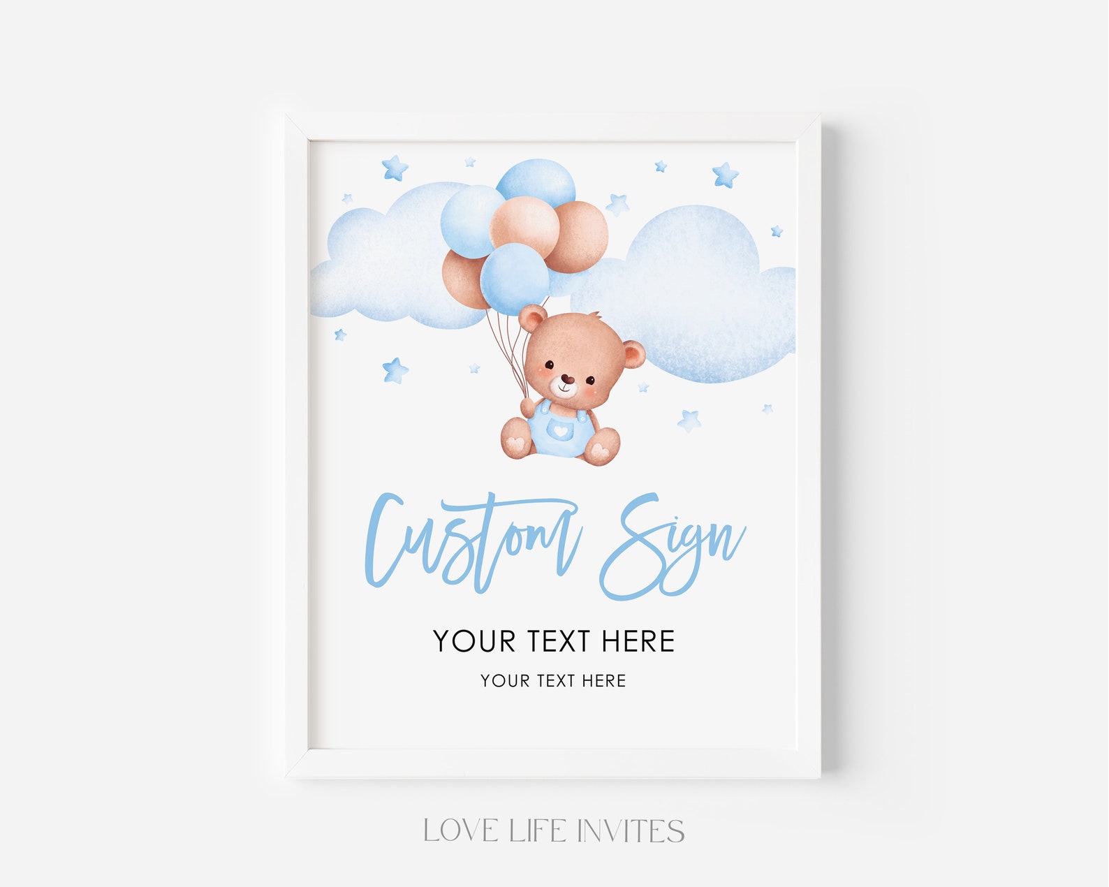 Bear Baby Shower Sign Teddy Bear Baby Shower Poster Baby - Etsy