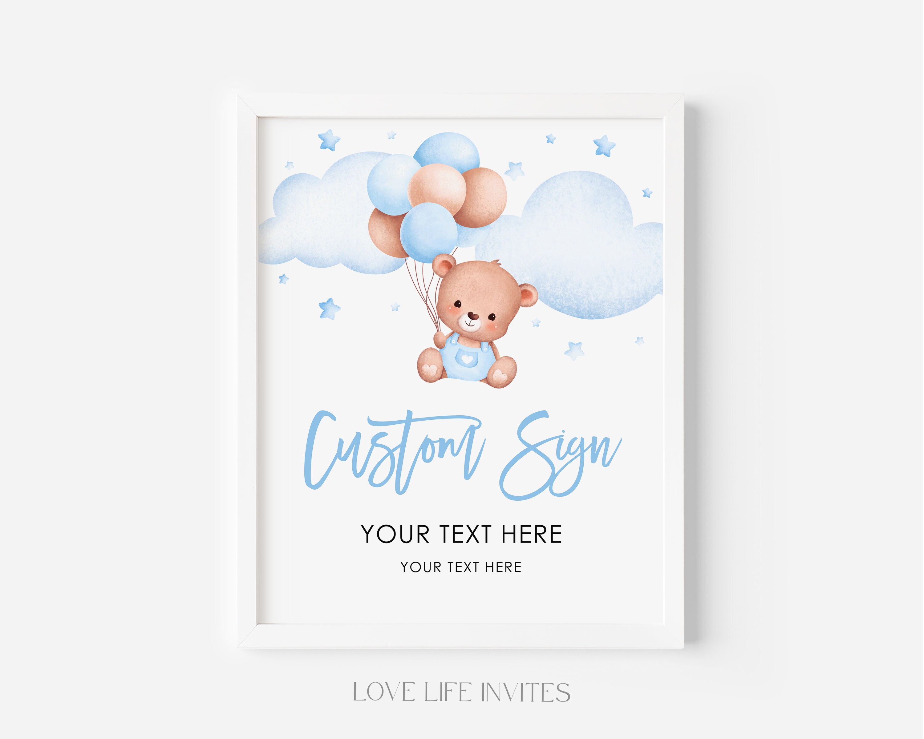 Bear Baby Shower Sign, Teddy Bear Baby Shower Poster, Baby Bear Baby ...