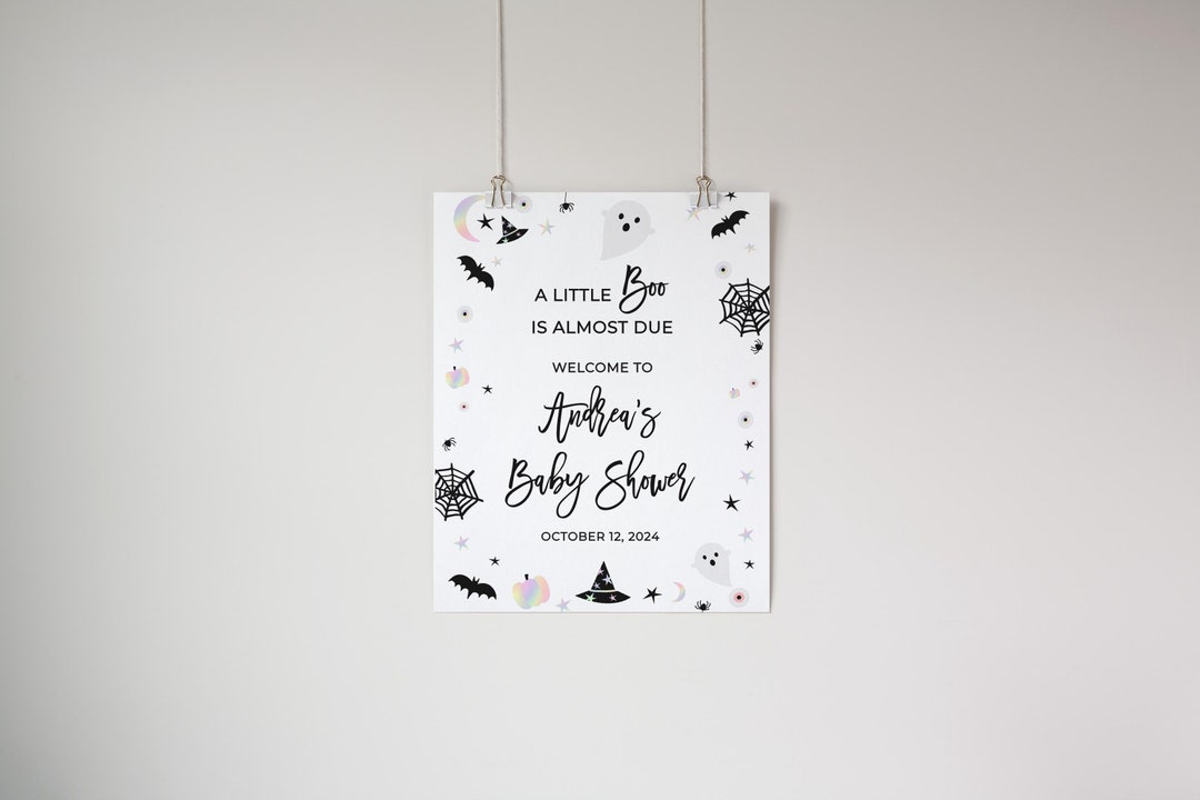 Letrero de bienvenida para baby shower de Halloween, Letrero de ...