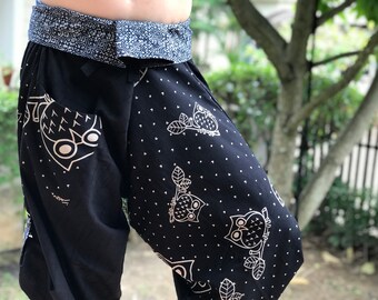 SR0004 Samurai Pants Harem pants have fisherman pants style | Etsy