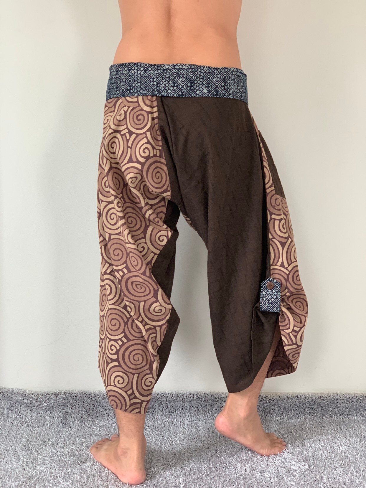 SR0064 Samurai Pants Harem Pants Have Fisherman Pants Style Wrap Around ...