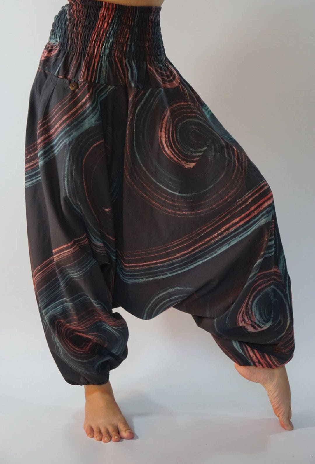 HR0083 Aladdin Pants, Harem Pants 100% Cotton Harem Pants Unisex Low ...
