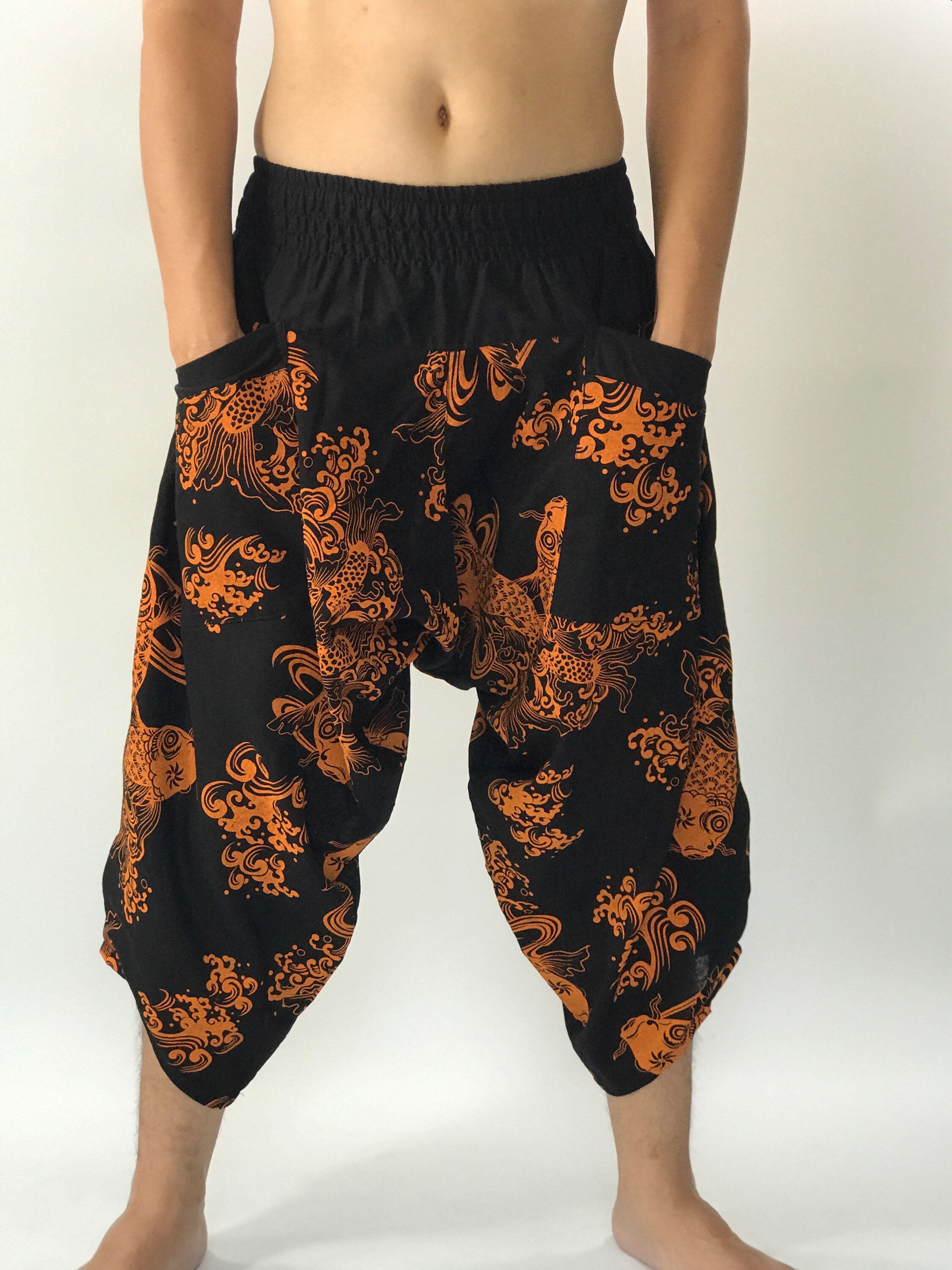 HC0605 Samurai Pants Elsstic Waist Samurai Pants Unisex - Etsy Australia