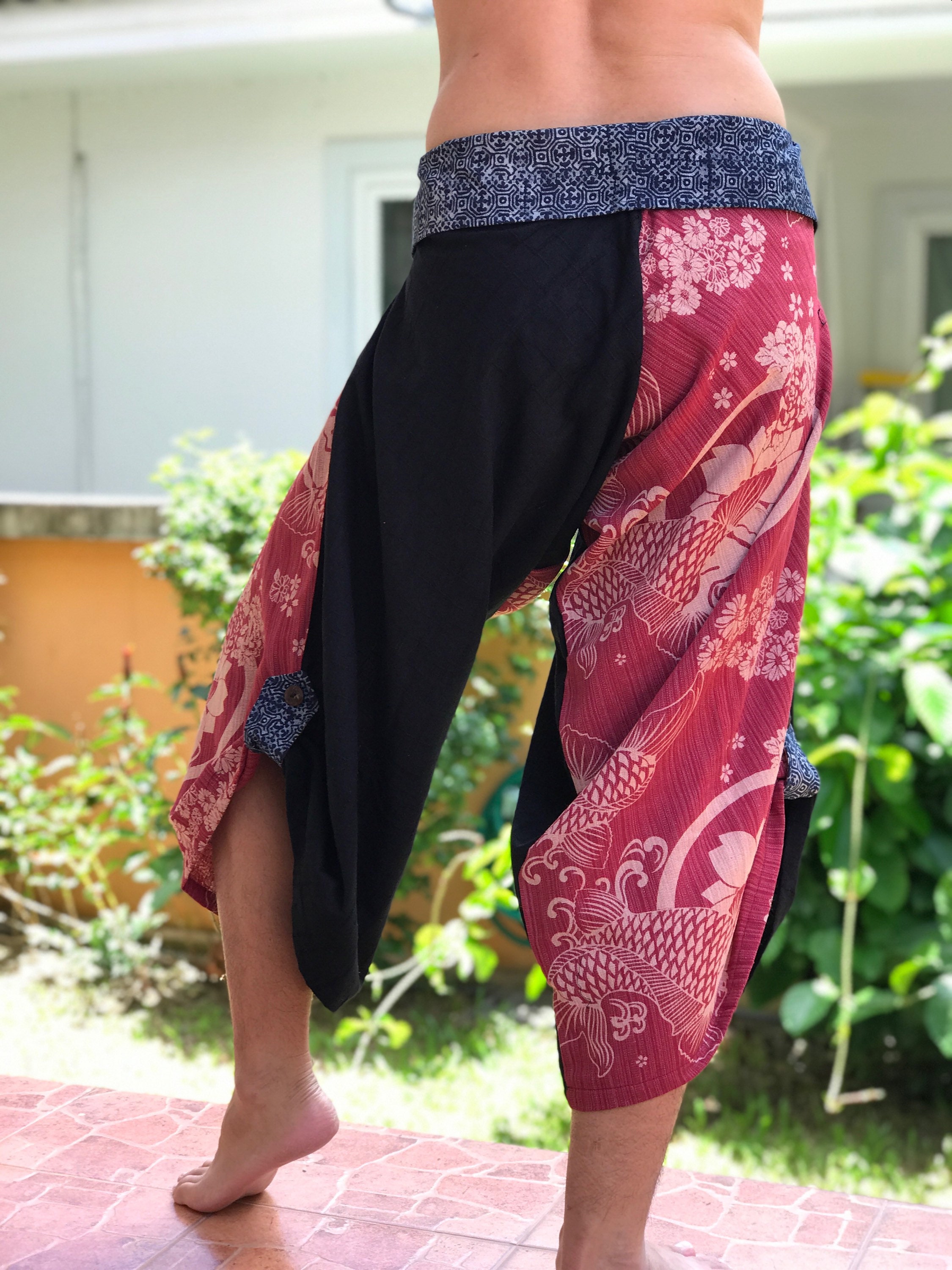 SR0452 Samurai Pants Harem Pants Have Fisherman Pants Style Wrap Around ...
