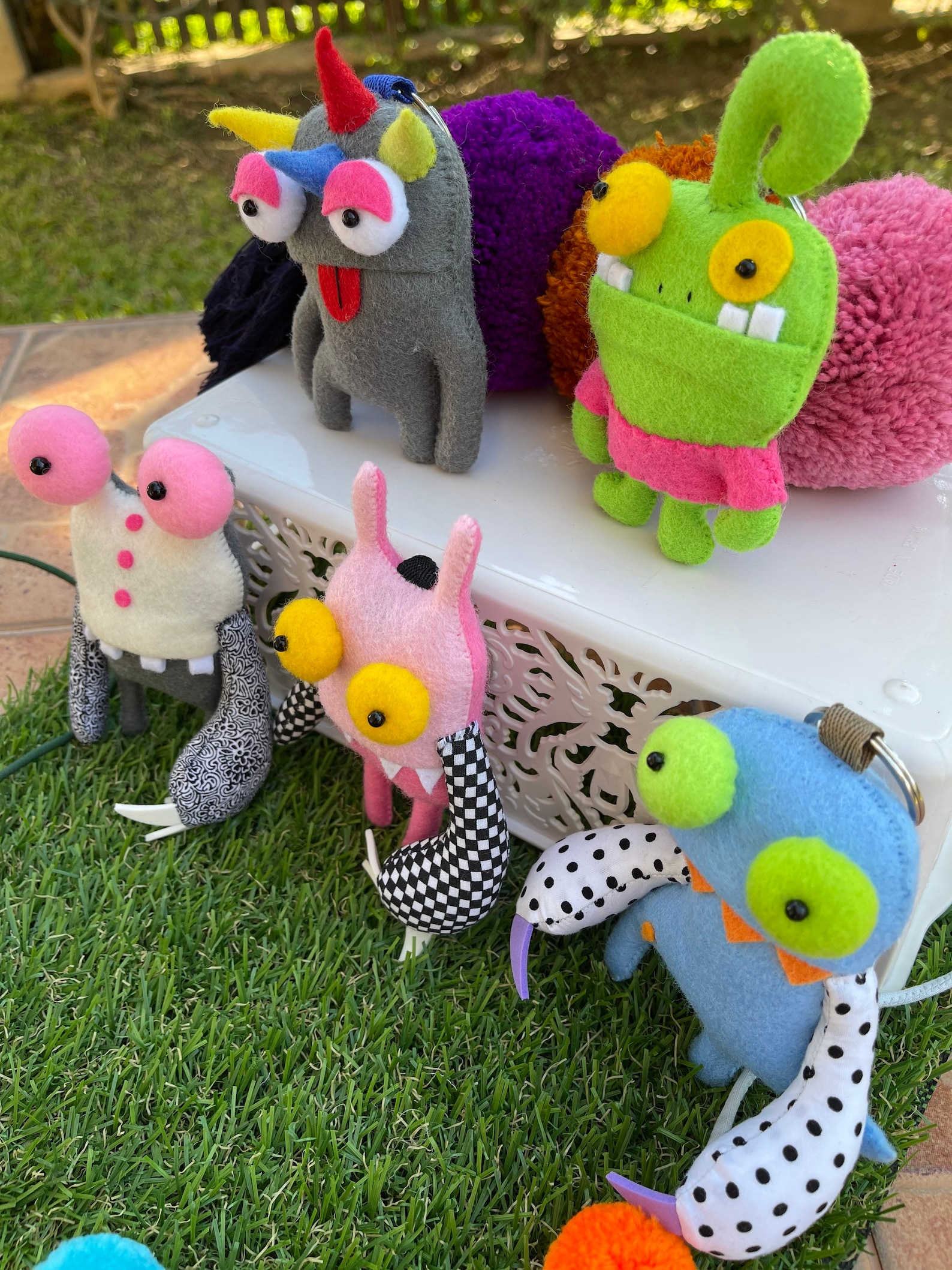 MG0042 Get 5 Monsters Gang Cute Handmade,cute Little Monster,monster ...