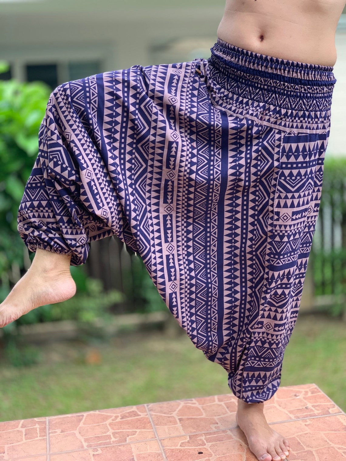 HR0187 Aladdin Pants, Harem Pants 100% Cotton Harem Pants Unisex Low ...