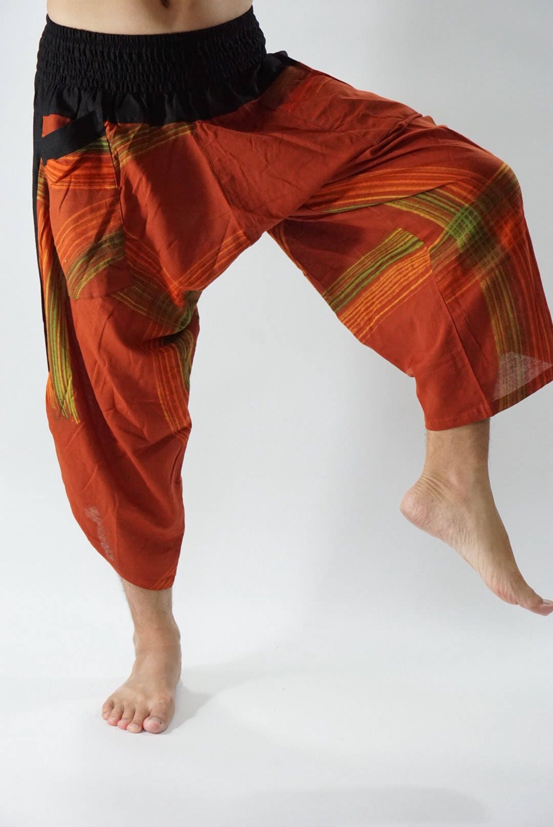 HC0130 Samurai Pants - Elastic Waistband and Cuffs - Fits All! Unisex ...