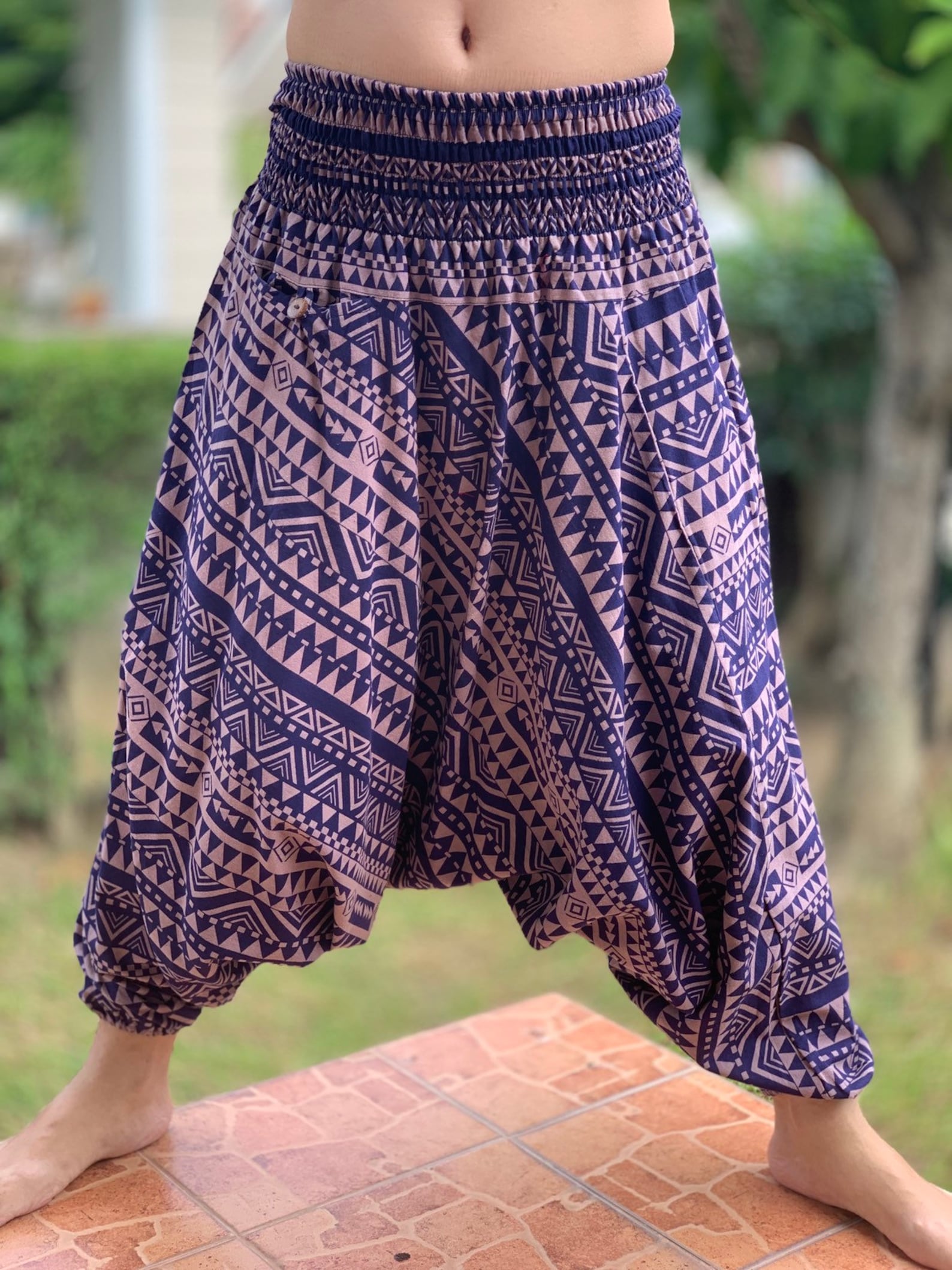 HR0187 Aladdin Pants, Harem Pants 100% Cotton Harem Pants Unisex Low ...