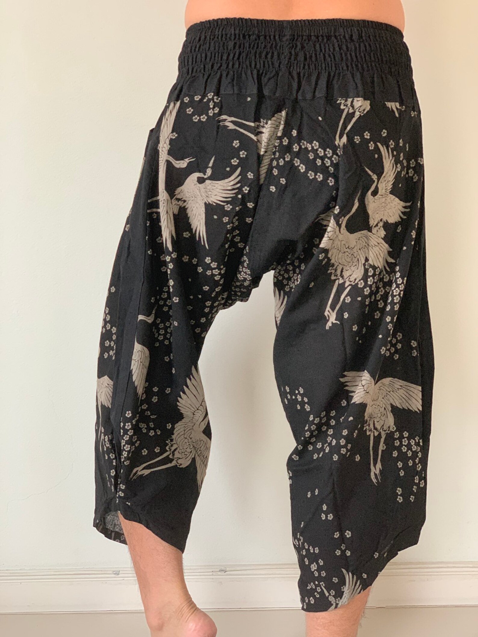 HC0409 Samurai Pants Elsstic Waist Samurai Pants Unisex - Etsy