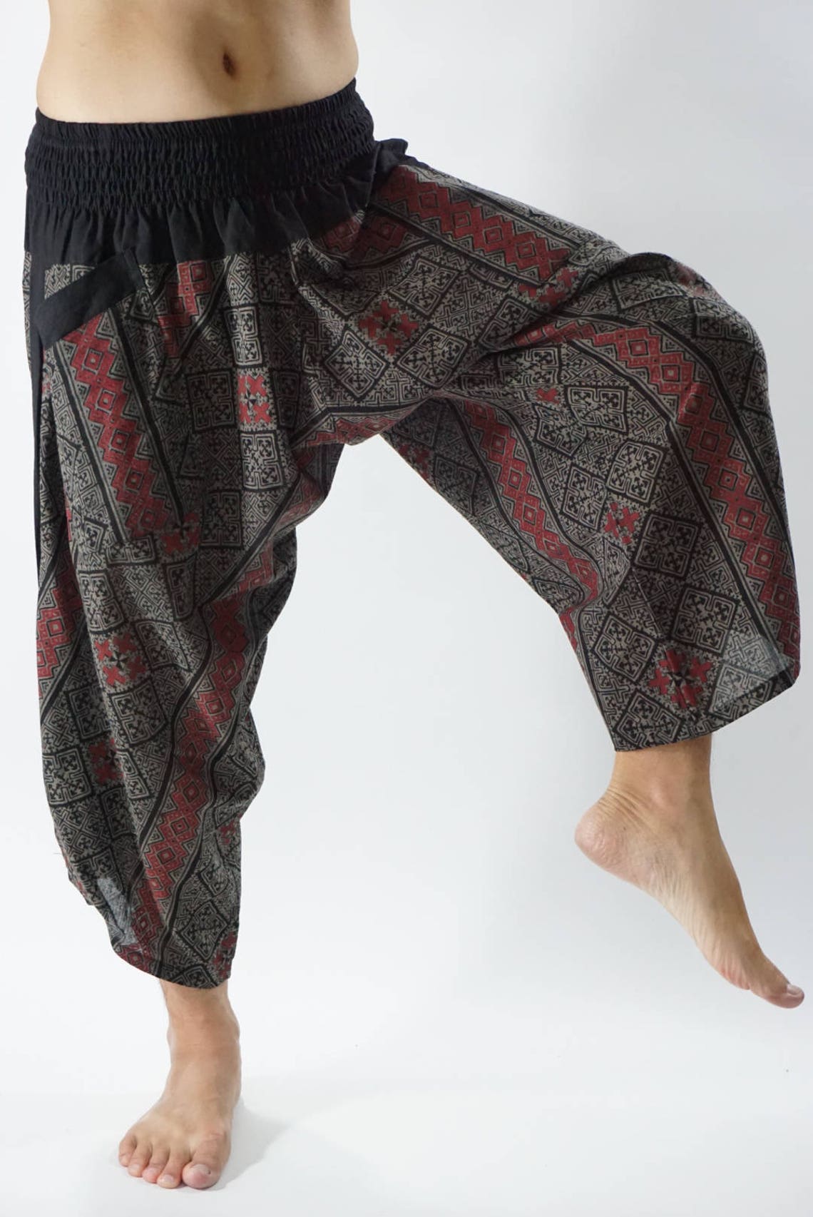 HC0137 Samurai Pants - Elastic Waistband and Cuffs - Fits All! Unisex ...