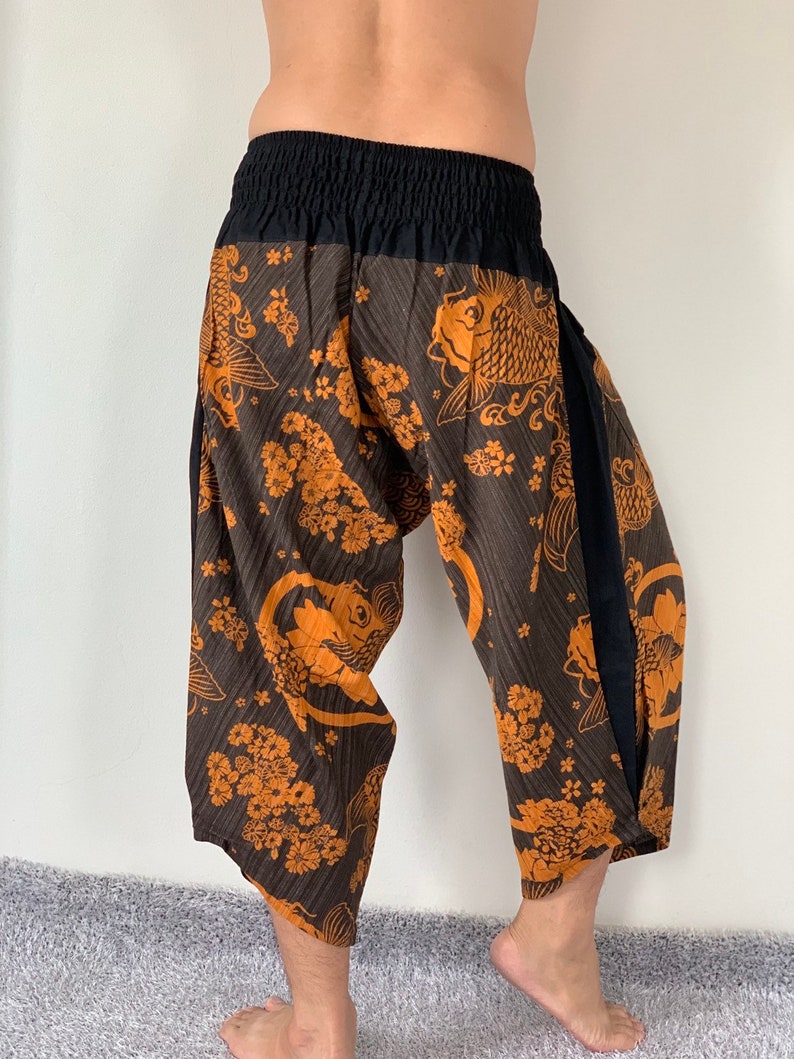 HC0554 Samurai Pants Elsstic Waist Samurai Pants Unisex - Etsy