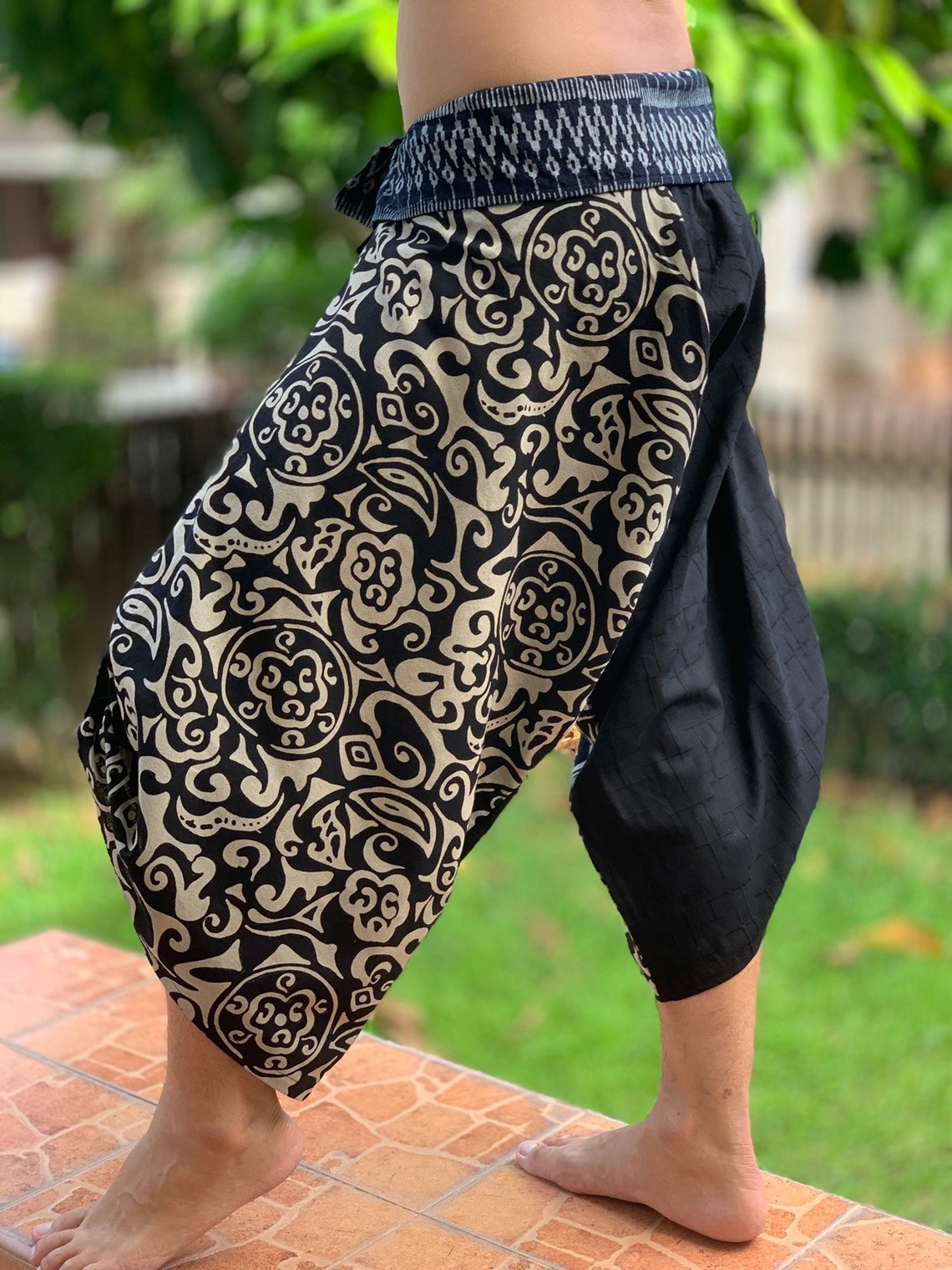 SR0090 Samurai Pants Harem Pants Have Fisherman Pants Style - Etsy