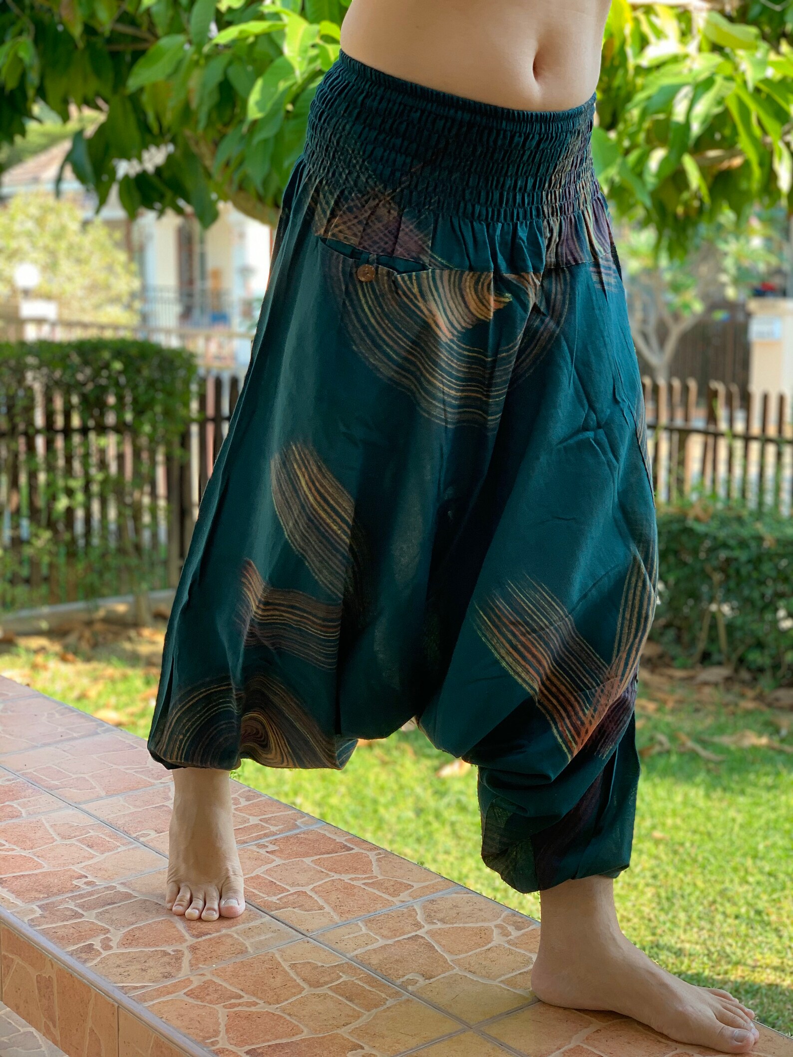 HR0129 Aladdin Pants Harem Pants 100% Cotton Harem Pants | Etsy