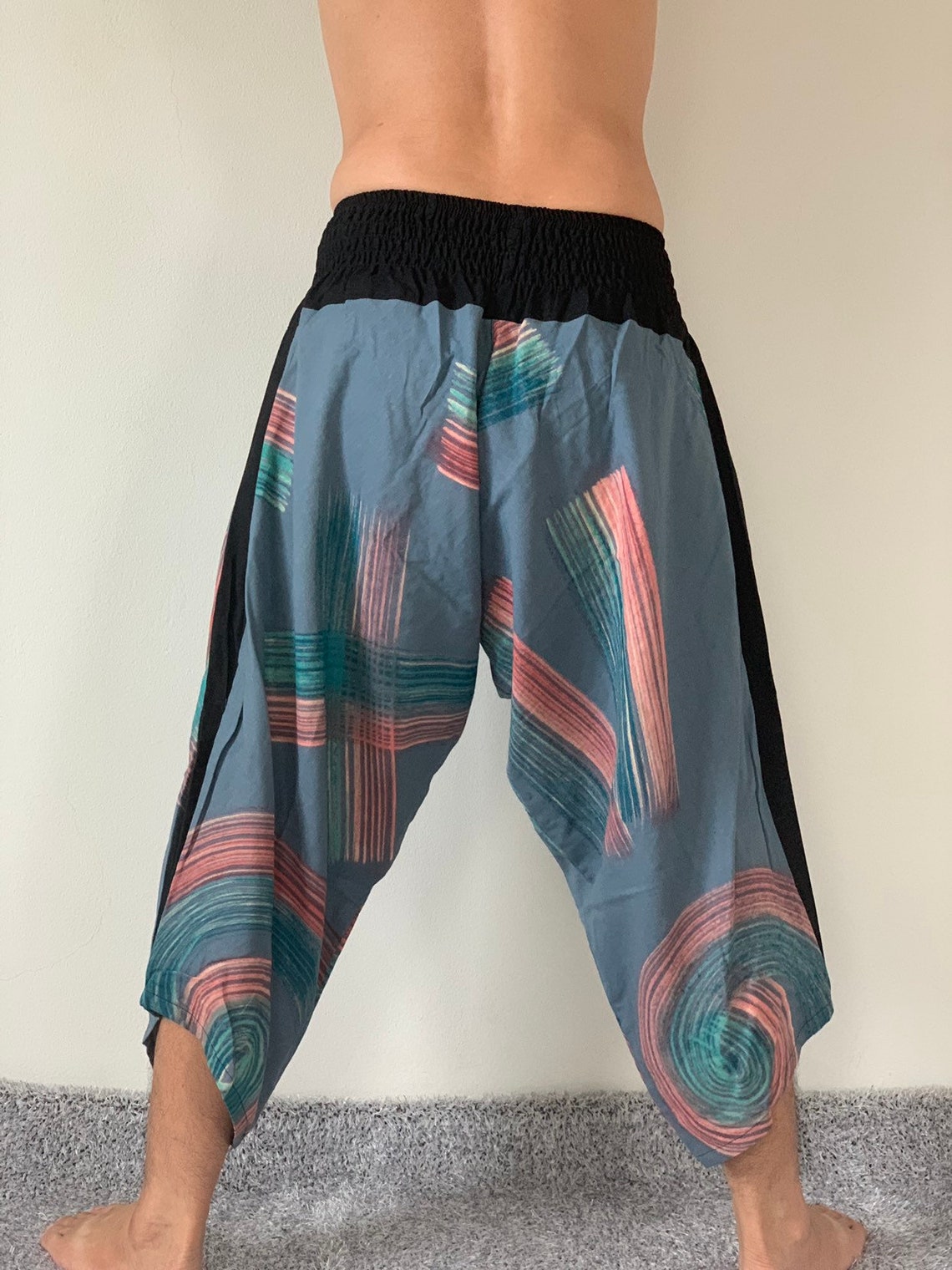 HC0925 Samurai Pants Elsstic Waist Samurai Pants Unisex | Etsy