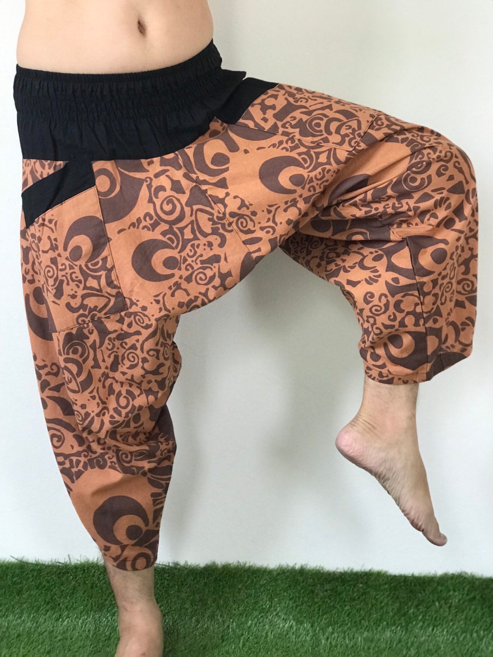 HC0344 Samurai Pants Handmade Pants Thick Smock Waist Low - Etsy