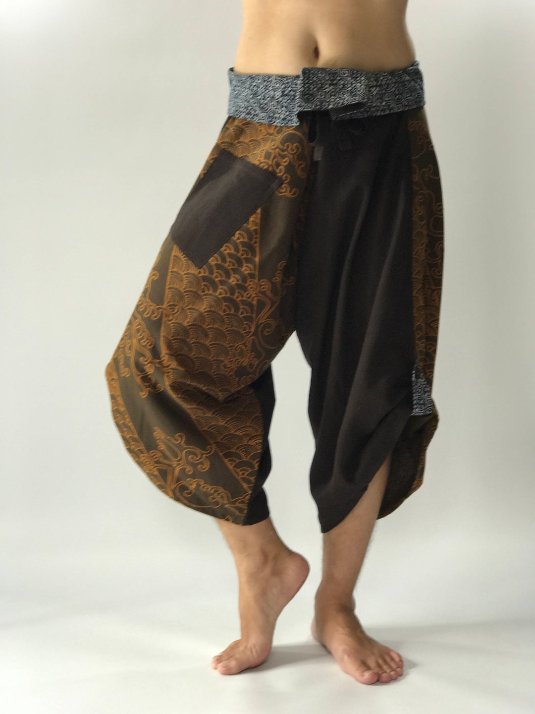 SR0134 Samurai Pants Harem Pants Have Fisherman Pants Style Wrap Around ...