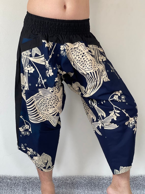 HC0935 Samurai Pants Elsstic Waist Samurai Pants Unisex | Etsy