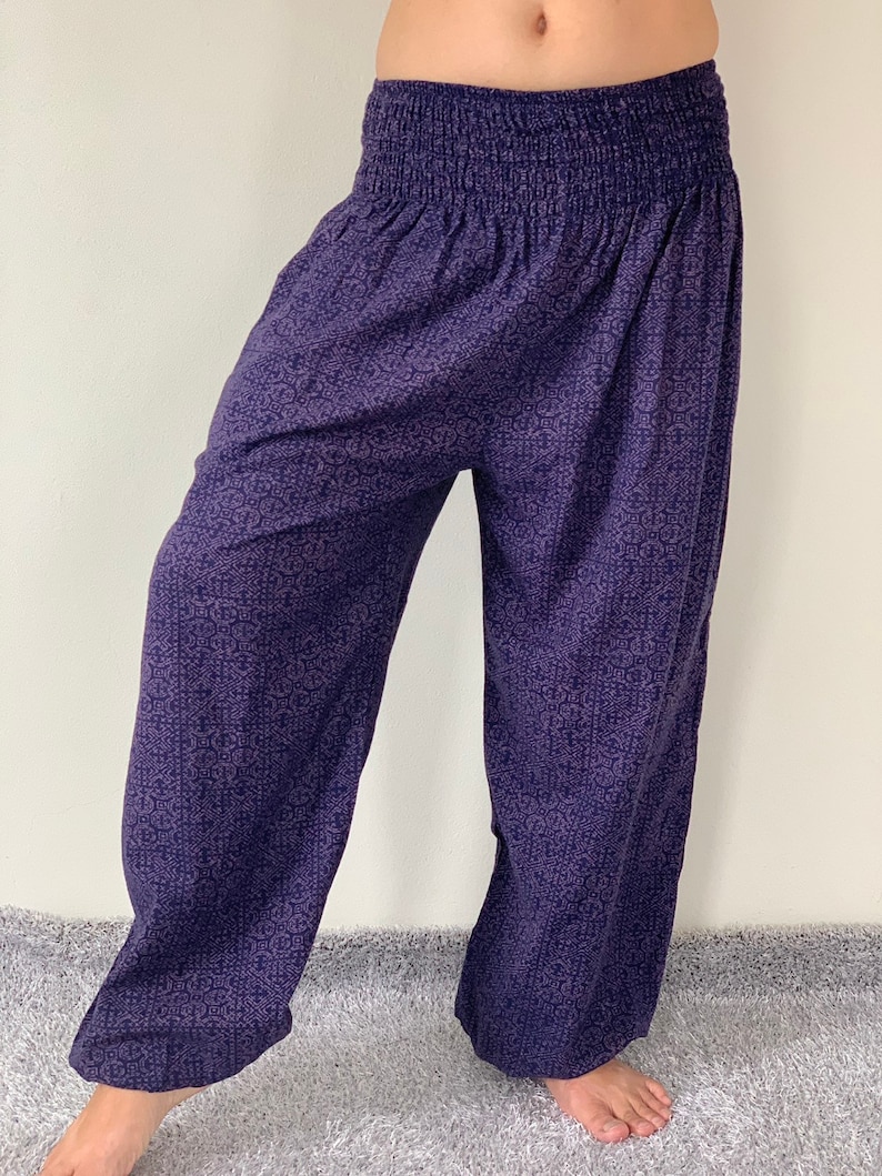 SC0009 Thai Genie Pants Comfy Trouser, Gypsy Pants Cotton Pants,aladdin ...