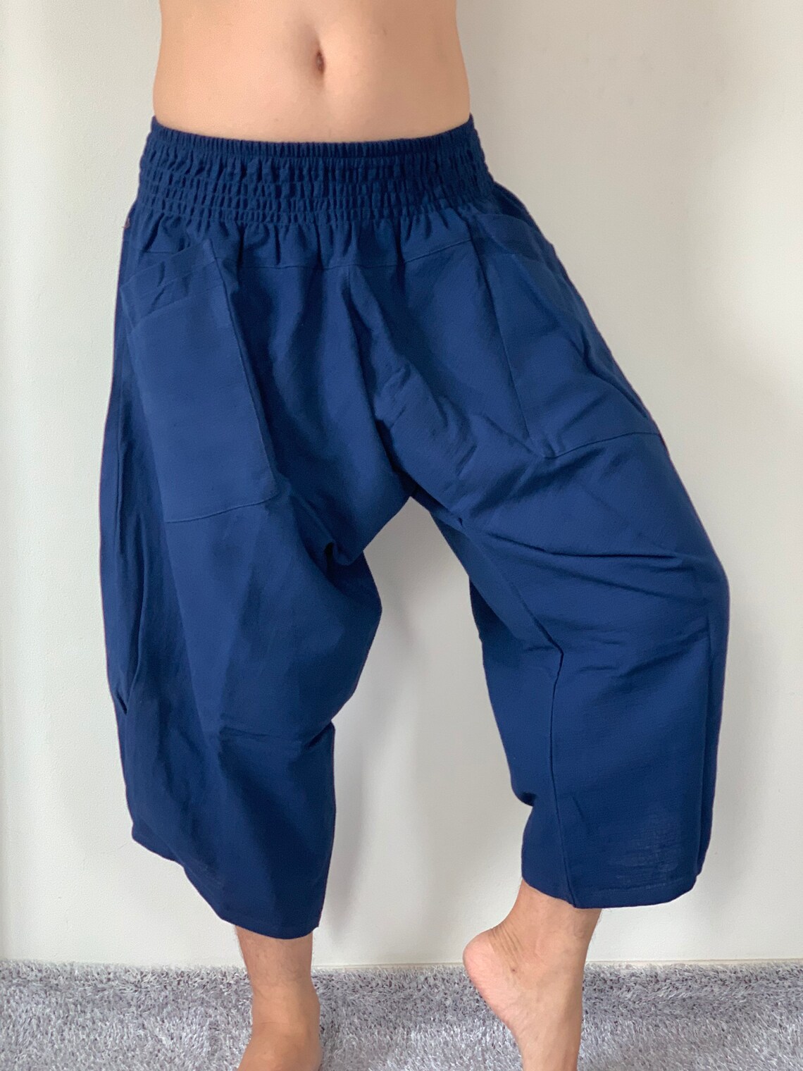 HC0100 Samurai Pants Handmade Pants Thick Smock Waist Low - Etsy