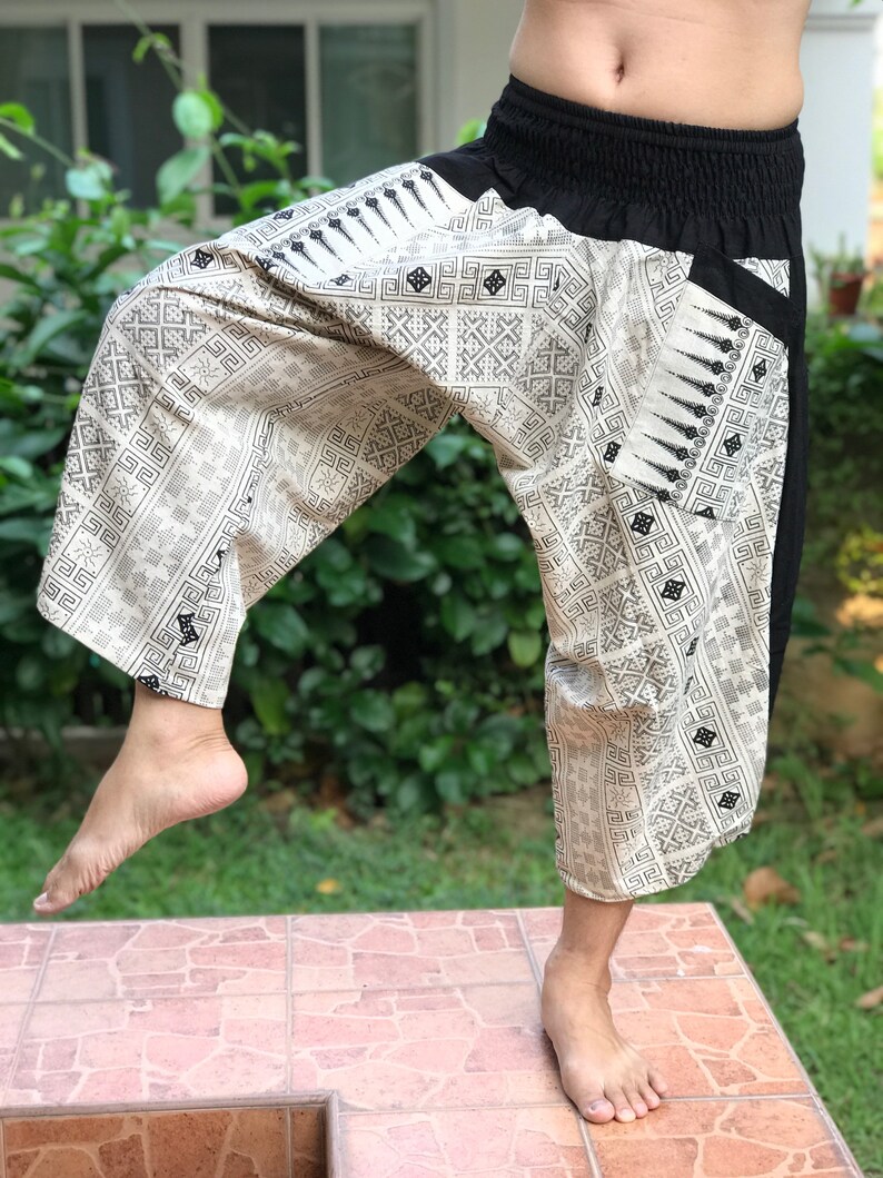 HC0128 Samurai Pants Samurai Pants Unisex Elastic Waist | Etsy