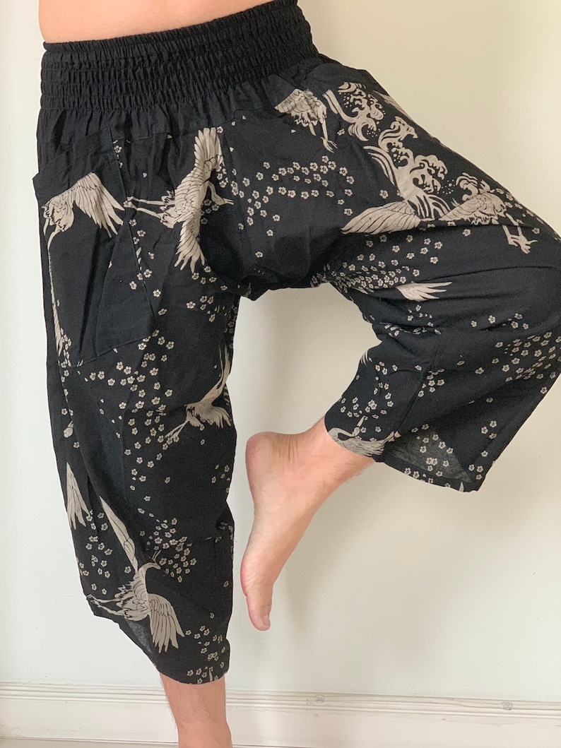 HC0409 Samurai Pants Elsstic Waist Samurai Pants Unisex | Etsy