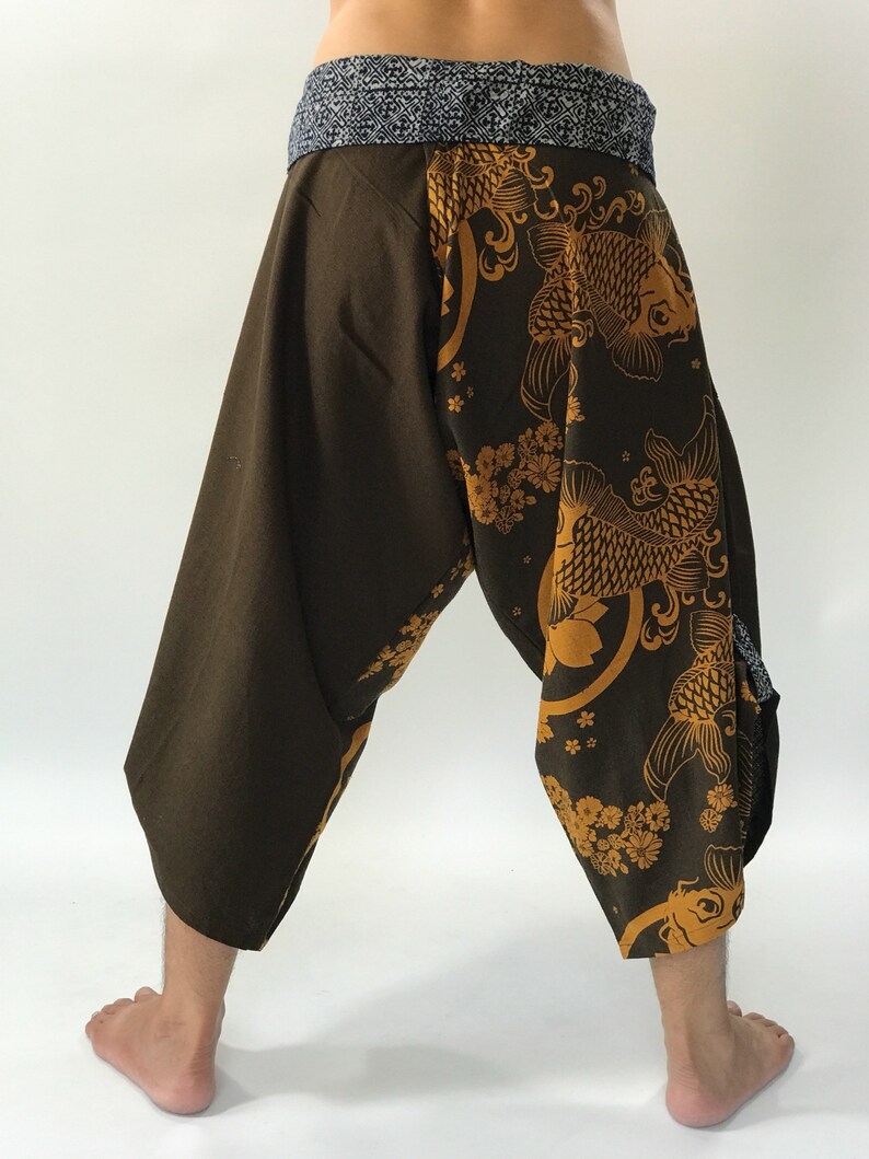 SR0455 Samurai Pants With Unique Hilltribe Fabric Wrap Around - Etsy
