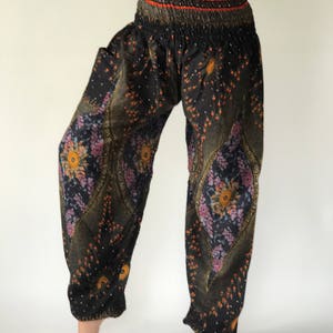 SM0015 Smock Genie Pants Comfy Trouser, Gypsy Pants Rayon Pants,aladdin ...