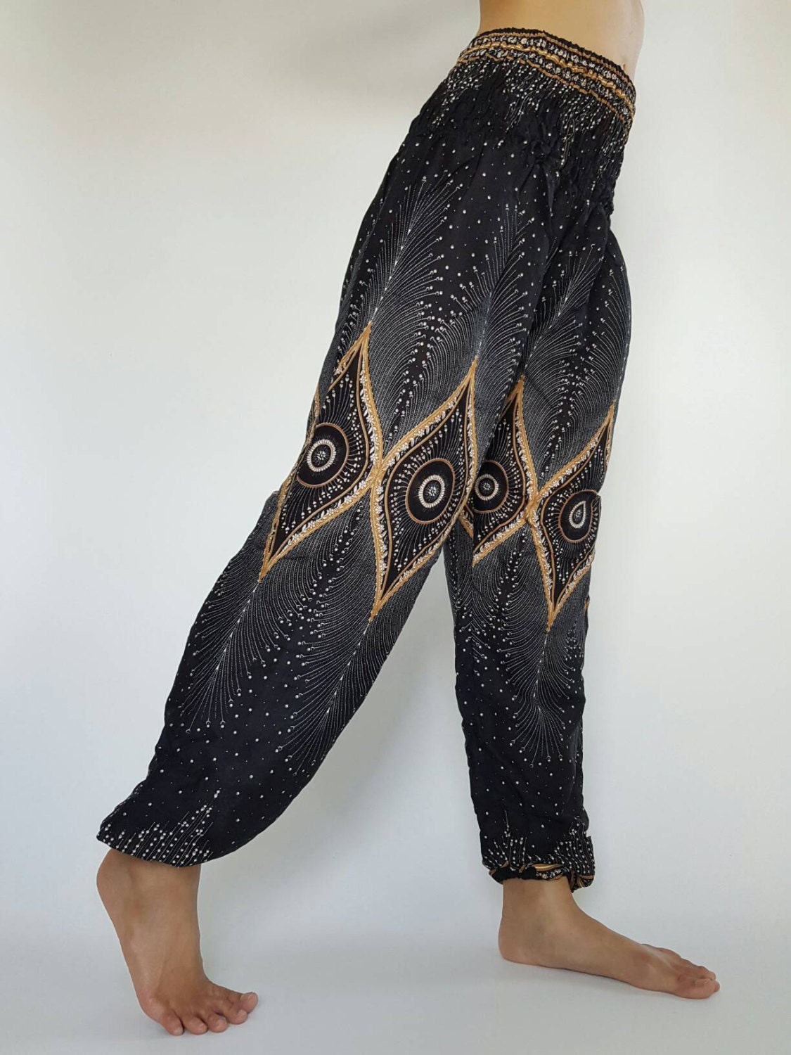SM0068 Aladdin Pants Maxi Pants Boho Pants Gypsy Pants Rayon Pants - Etsy