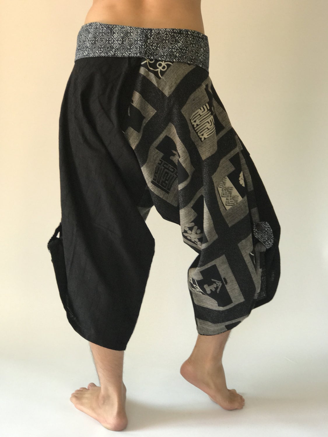 SR0004 Samurai Pants Harem Pants Have Fisherman Pants Style Wrap Around ...