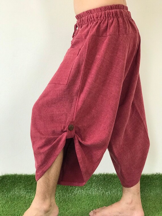 BT0796 Stonewashed Samurai Pants Elastic Waistband Ninja | Etsy