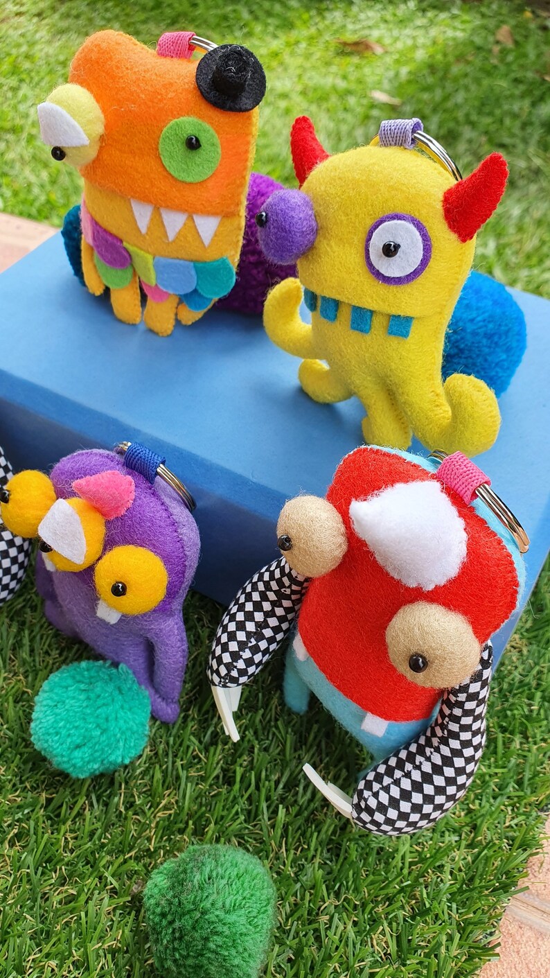 MG0009 Get 5 Monsters Gang Cute Handmade,cute Little Monster,monster ...