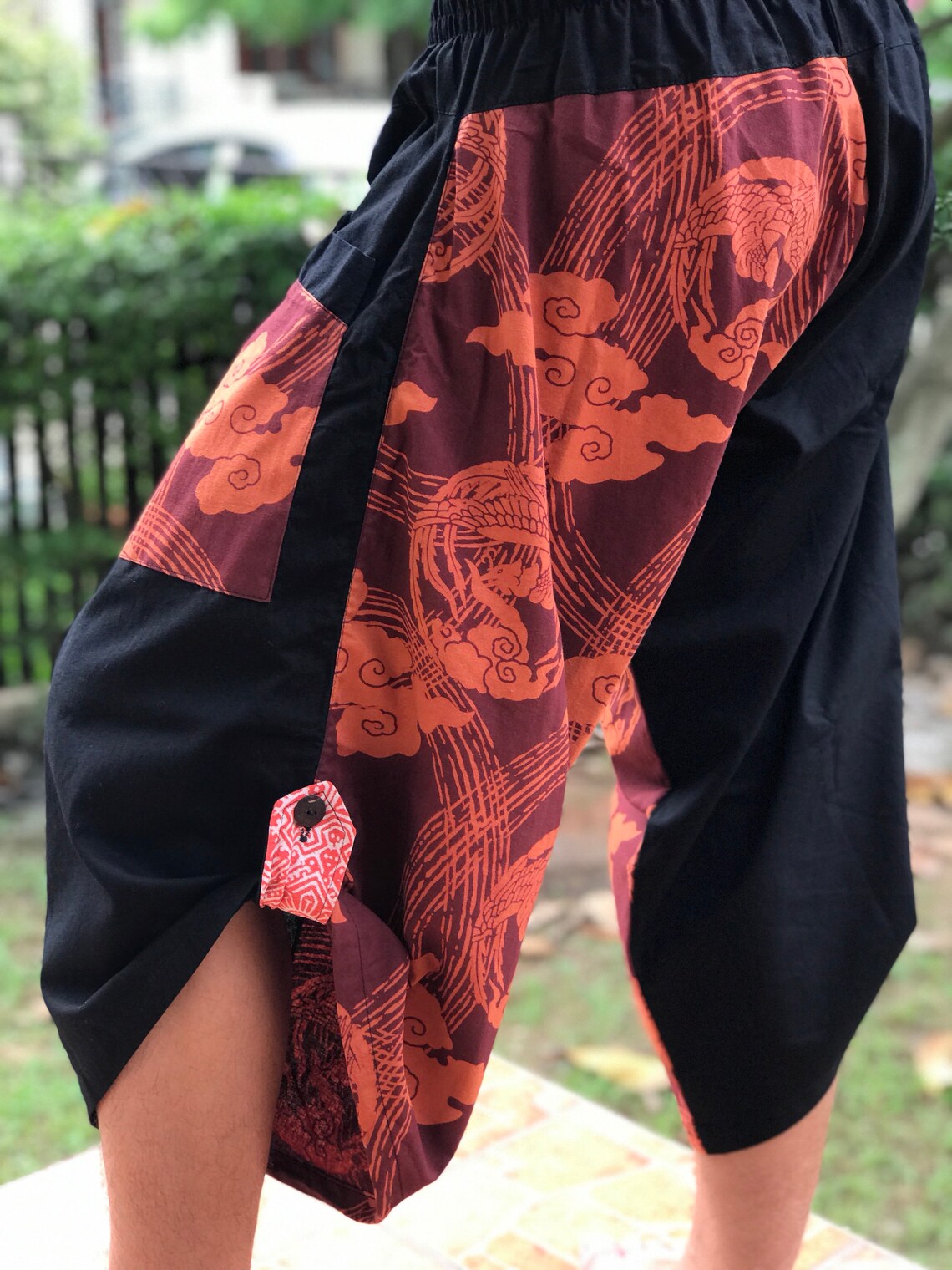BT0301 New Arrival Samurai Pants Men Pants Handmade Pants, Unisex Yoga ...