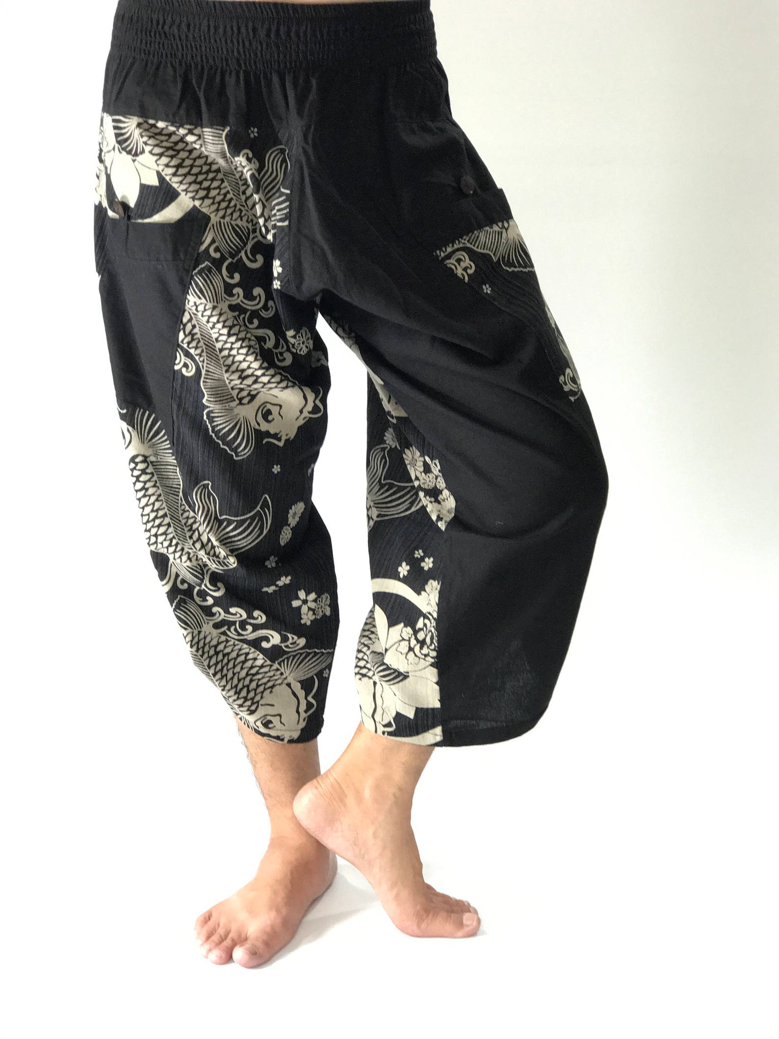 BT0322 Samurai Pants Harem Pants Have Fisherman Pants Style Wrap Around ...