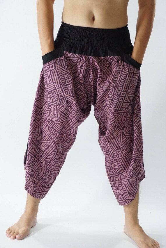 HC0734 Samurai Pants Samurai Pants Unisex Elastic Waist | Etsy