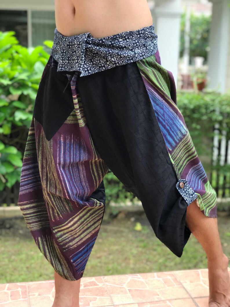 SR0568 Samurai Pants Harem Pants Have Fisherman Pants Style | Etsy