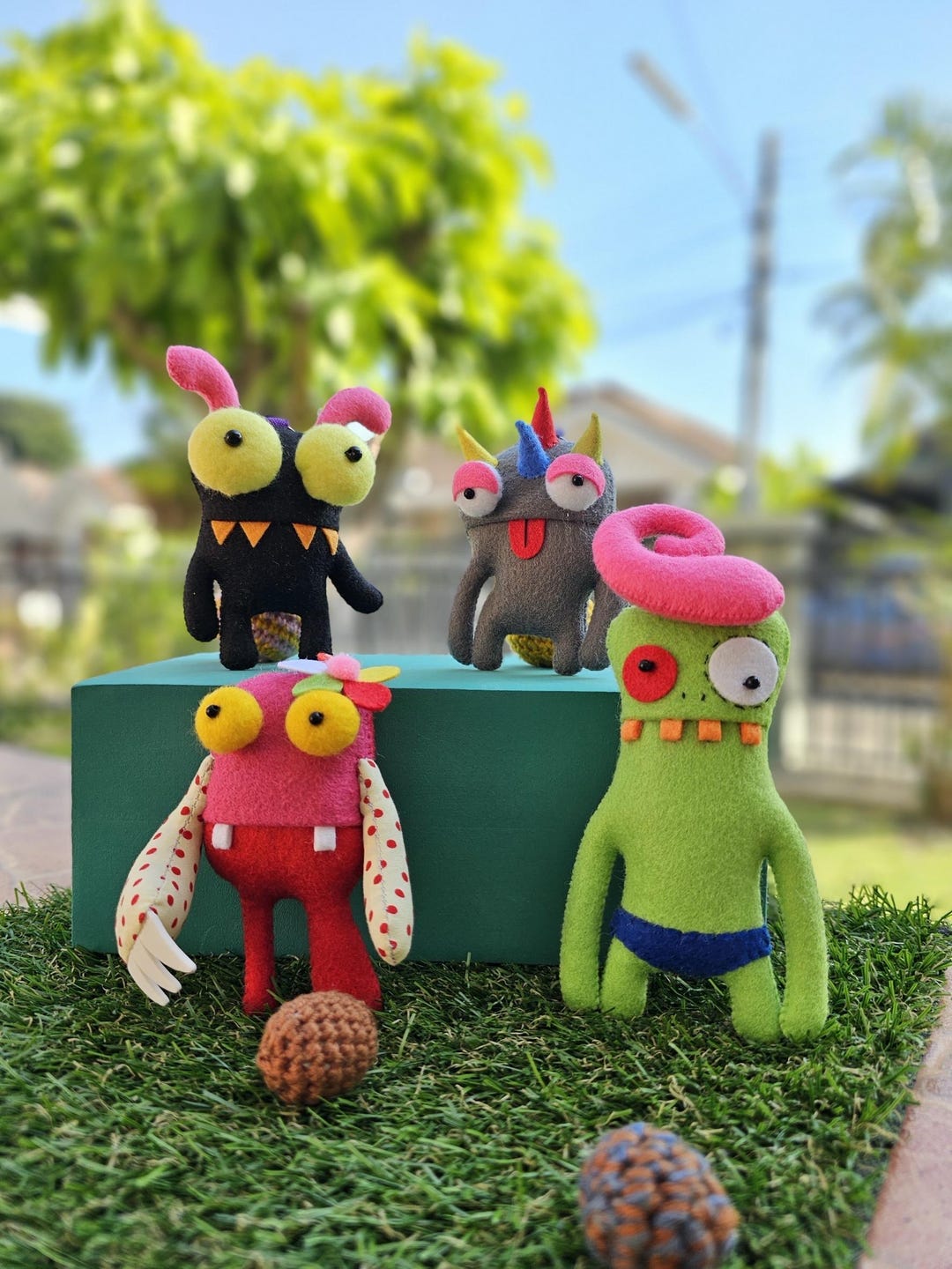 MG0075 Get 4 Monsters Gang Cute Handmade,cute Little Monster,monster ...