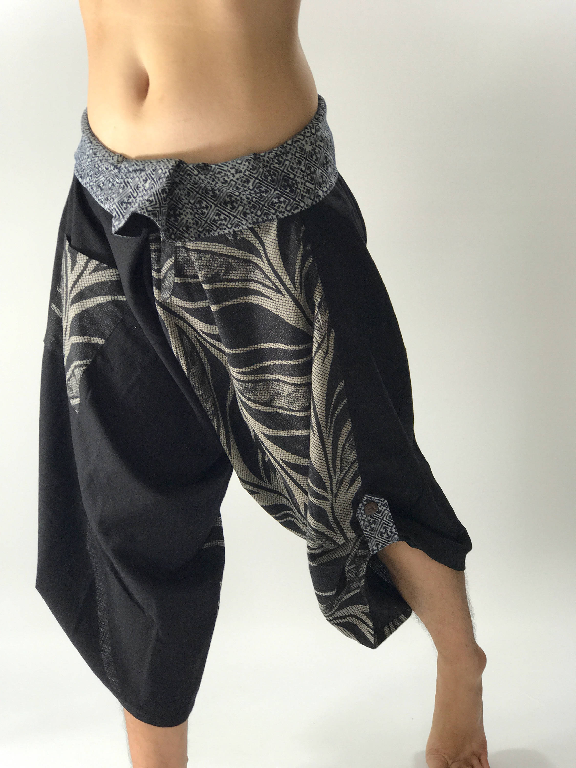 SR0123 Samurai Pants Harem Pants Have Fisherman Pants Style Wrap Around ...
