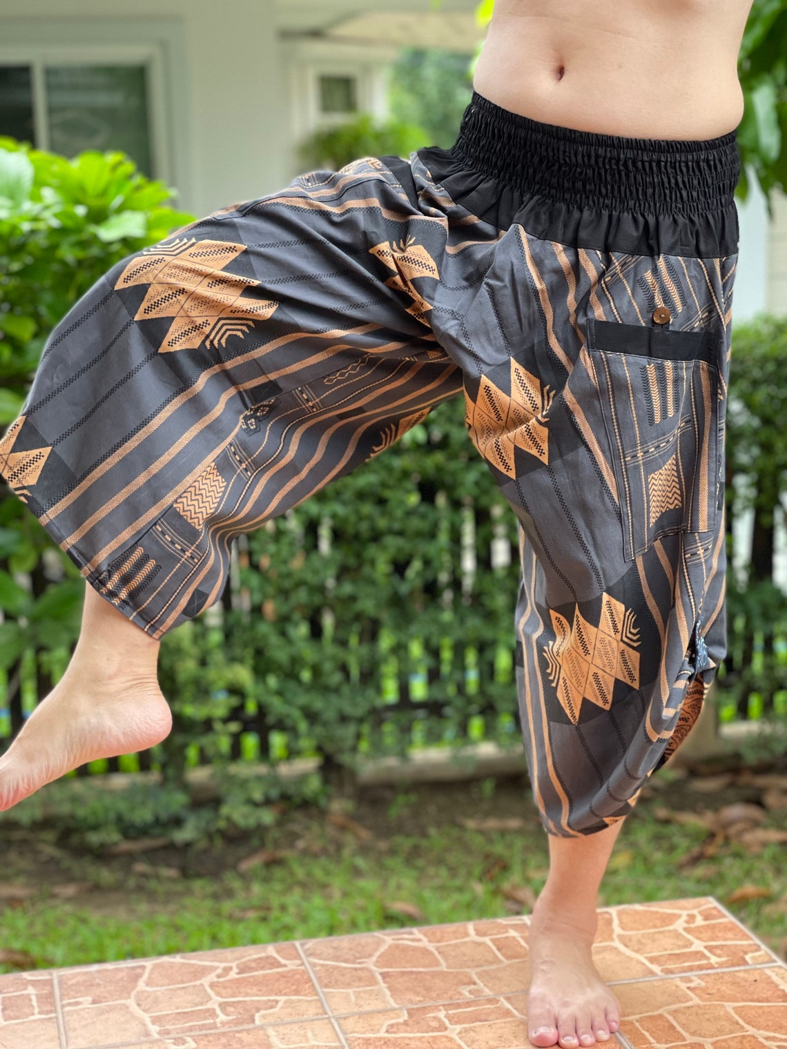 BT0144 Dark Gray Samurai Men Pants Handmade Pants Thick Smock - Etsy