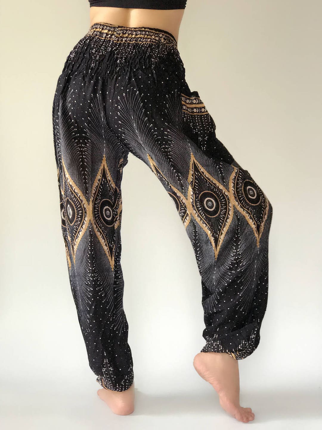 SM0068 Aladdin Pants Maxi Pants Boho Pants Gypsy Pants Rayon Pants - Etsy
