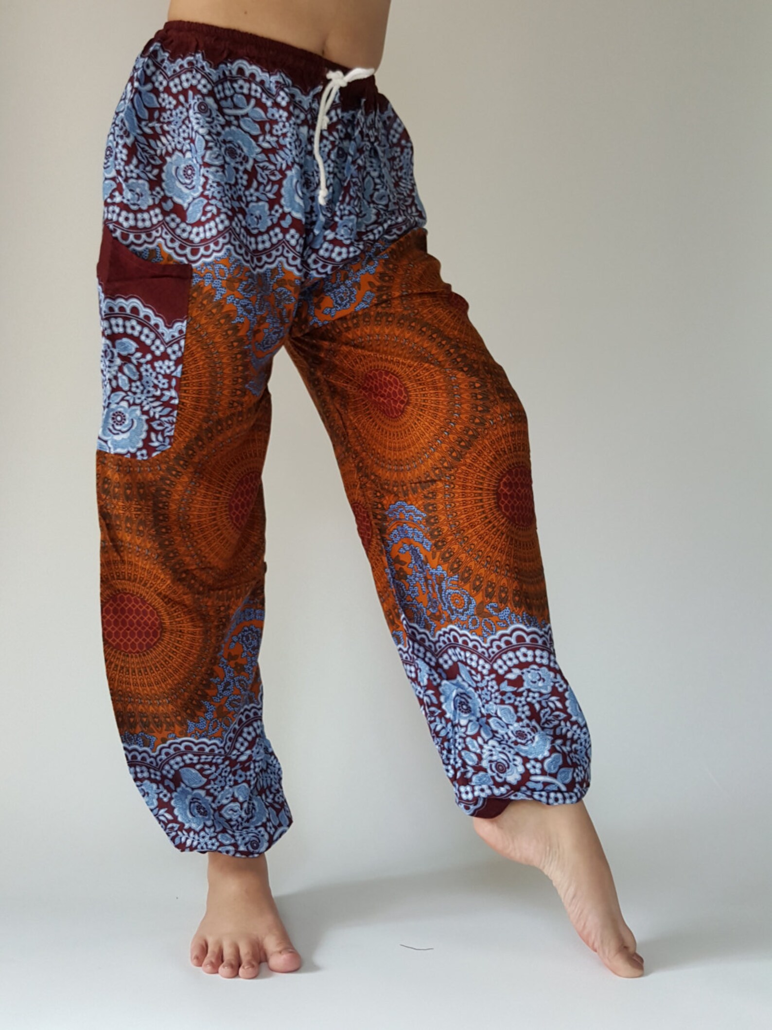 CH0061 Rope and Elastic Waist Lady Pants Bohemian Clothing - Etsy