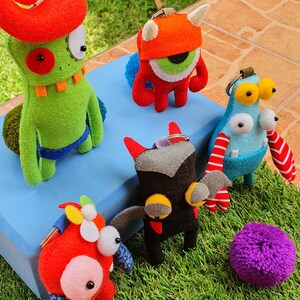 MG0027 Get 5 Monsters Gang Cute Handmade,cute Little Monster,monster ...